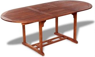 Les Tendances Table de jardin extensible acacia massif fonc&eacute; Woun 150-200cm