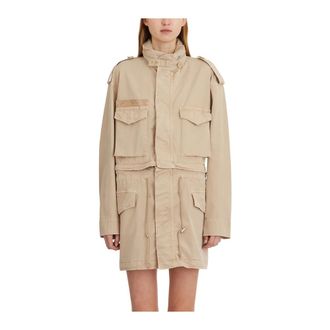 Helmut Lang Femme, Manteaux, Beige, Taille: 38 FR Field Hooded Jacket