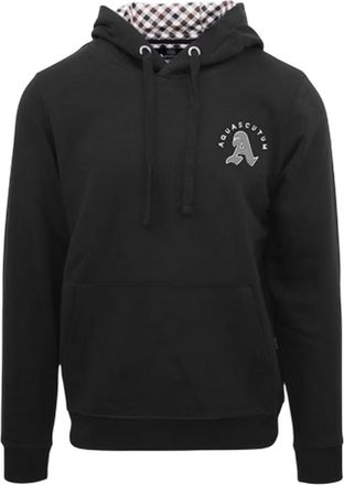 Aquascutum Kapuzenpullover f&uuml;r Herren, K&auml;ngurutasche, Lang&auml;rmlig (Schwarz)