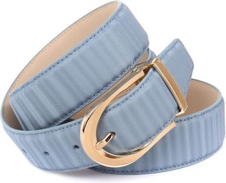 Anthoni Crown Damen Lederg&uuml;rtel in Himmelblau GO43B3D85 G&uuml;rtel, 105