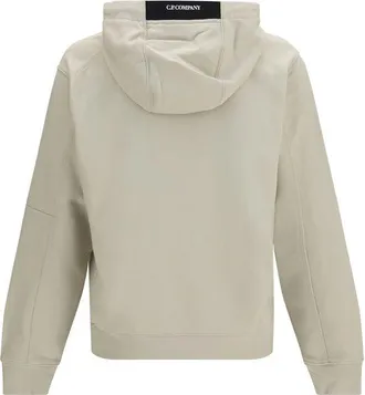 C.P. Company Diagonal-Weave Cotton Fleece Hoodie - Beige