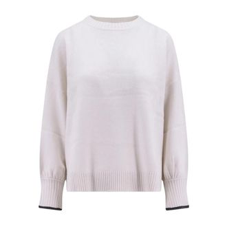 Brunello Cucinelli Cashmere-Pullover - - Knitwear - Damen - Wei&szlig; - L