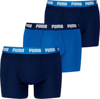 Puma Boxershorts PUMA PUMA MEN EVERYDAY BOXERS 3P, Herren, Gr. XXL, blau (blau combo), Obermaterial: 95% Baumwolle, 5% Elasthan, eng, Unterhosen, mit Komfo