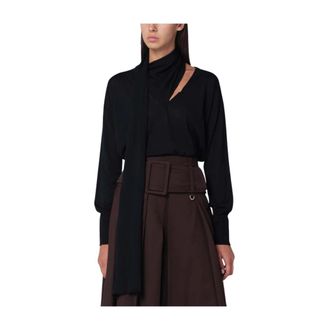 Roberto Collina Strickpullover mit V-Ausschnitt - - Knitwear - Damen - Schwarzk - L