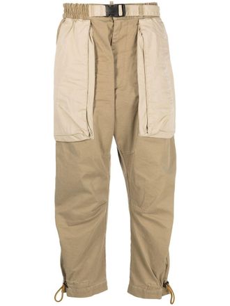 Dsquared2 Cropped-Hose mit G&uuml;rtel - Nude