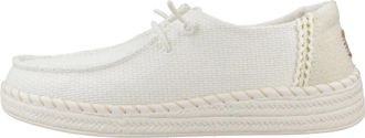 Hey Dude Femme, Chaussures, Blanc, Taille: 41 EU Espadrilles Tress&eacute;es &agrave; Lacets