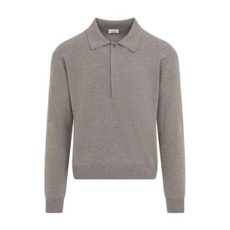 Saint Laurent Polo aus Wolle - - Tops - Herren - Beige - M