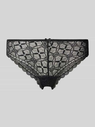 Jake*s Casual Slip mit Spitzenbesatz und Schleife
