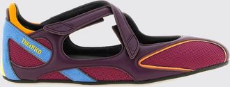 The Attico Ballerines Mary Jane Floor 01 en mesh &agrave; imprim&eacute; abstrait