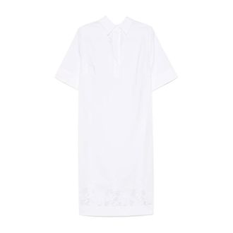P.A.R.O.S.H. P.a.r.o.s.h., Femme, Robes, Blanc, Taille: 38 FR Robe Blanche à Boutons et Poches