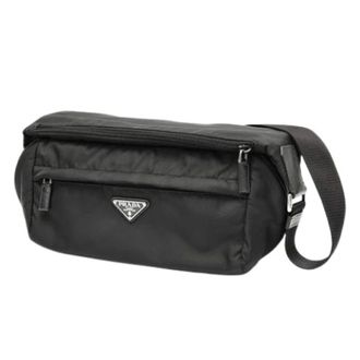 Prada unisex, Pre-owned, Noir, Taille: ONE Size Sac banane en nylon Pre-owned