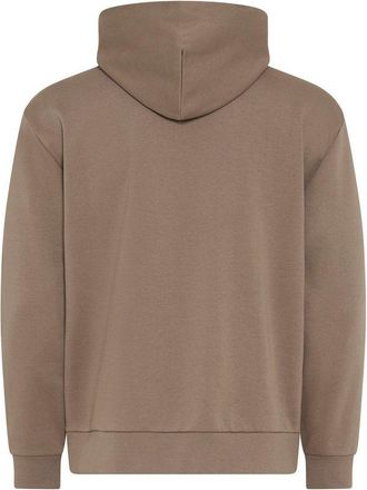 HUGO BOSS Kapuzensweatshirt Rippb&uuml;ndchen, Relaxed Fit, Baumwollmischung