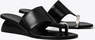 Tory Burch Damen Keilabsatzsandale mit Piercingdetail