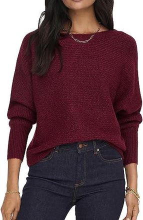 Only Onldaniella L/S KNT Noos Pull pour Femme, M&eacute;lange Cabernet, XS