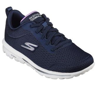 Skechers Baskets Go Walk Travel-Fun Journey Chaussures pour Femme, Bleu Marine/Lavande, 35 EU
