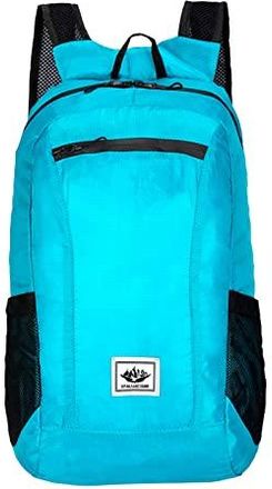 Generic Sacs &agrave; dos en maille pour &eacute;cole sac &agrave; dos de grande capacit&eacute; l&eacute;ger imprim&eacute; voyage sport sac &agrave; dos tiss&eacute; sac &agrave; dos, bleu clair, taille unique