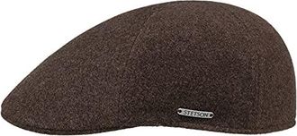 Stetson Casquette Texas Wool Gatsby Cap Homme - Casquettes Gavroche Forme de Bec avec Visiere, Doublure, Doublure Hiver Automne-Hiver - XL (60-61 cm) Marron