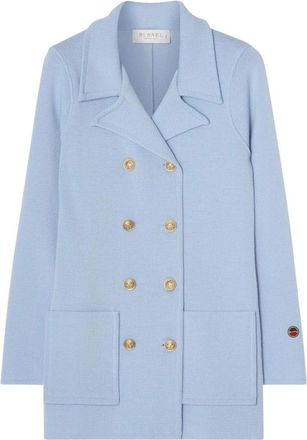 Busnel Victoria Veste Tricot&eacute;e en Laine - Femme - Manteaux - Bleu - Taille: 36 FR