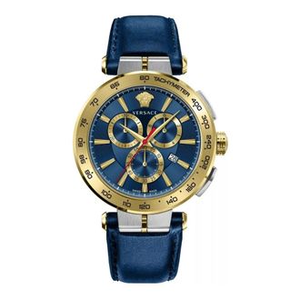 Versace Chronograph Uhr - - Accessories - Herren - Blau - ONE SIZE