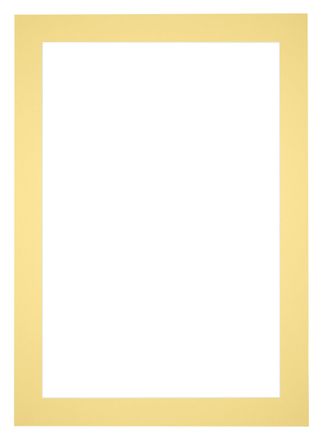 Yd. Passepartout 21x30 cm für Fotogröße 10x20 - Gelb - Museumkarton - Außenmaße 21x30 cm - Innengröße 10x20 cm