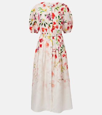 Gabriela Hearst Midikleid Ignis aus Leinen