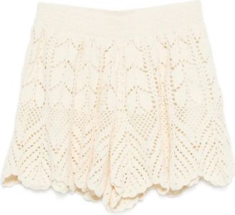 Zimmermann short Awaken en crochet - Blanc