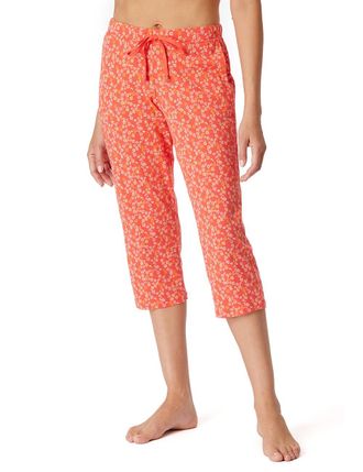 Schiesser Damen Schlafhose 3/4-lang Baumwolle Stretch Single-Jersey-Qualität - Mix + RelaxPyjamaunterteil, dunkelblau-gem._179270, 34