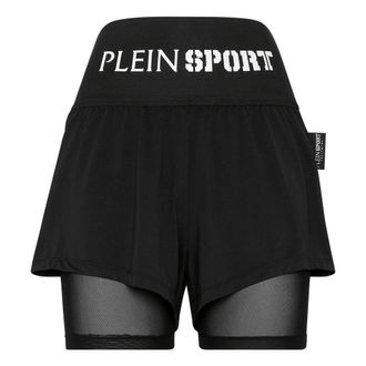 Plein Sport Femme, Shorts, Noir, Taille: 40 FR Short de jogging double &eacute;paisseur