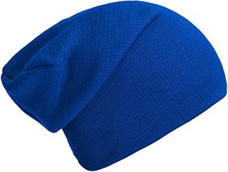 DonDon Bonnet Homme Bonnet Femme Bonnet hiver Slouch Beanie bleu