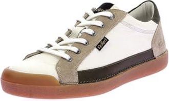 Kickers Trainer,Sneakers Bas Homme Blanc Beige Kaki, 44 EU