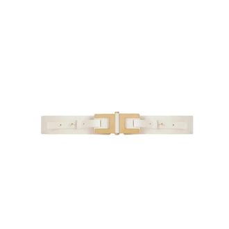 Elisabetta Franchi Lederg&uuml;rtel mit Logo-Detail - - Accessories - Damen - Beige - XL