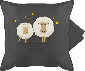 Shirtracer Kissenbezug - Schaf - Kissen - Pssst! meine Eltern schlafen - 50 x 50 cm - Grau - schafe schafen spruch kissenbezüge mit motiv sheep kissenhülle kisse