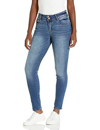 Wallflower Jeans Womens Flirty Curvy Skinny High Rise Insta Stretch Juniors Jeans (Standard and Plus), Pia, 15
