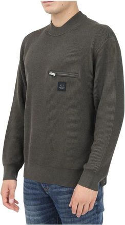 A|X Armani Exchange Homme, Pulls, Vert, Taille: 2XL Maglione Girocollo