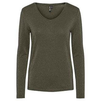 Pieces Pcbillo Ls V-Neck Lurex Stripes Noos