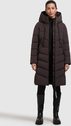 Khujo Steppmantel KHUJO MIKIA3, Damen, Gr. XL, moody plum, 100% Polyester, unifarben, eingesetzt elastischer Bund mit Windstopper, M&auml;ntel Steppmantel, Topse