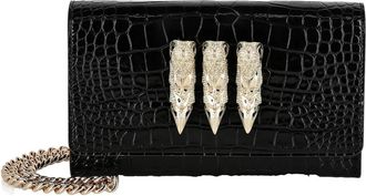 Philipp Plein Clutches - Clutch Mit Schmucksteinen - Gr. unisize - in Schwarz - f&uuml;r Damen