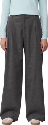s.Oliver Flanell-Hose mit Bundfalten und weitem Bein