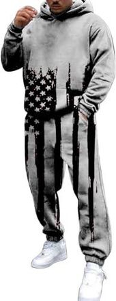 Generic Surv&ecirc;tement de sport pour homme 2026 Printemps Automne Mode d&eacute;contract&eacute;e Imprim&eacute; 3D avec rayures Drapeau national pour la marche, la course &agrave; pied, la