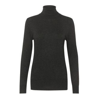 Kaffe Dunkelgrauer Melange Rollkragenpullover - - Knitwear - Damen - Grau - XS