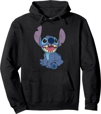 Disney Lilo & Stitch Simple Stitch Sitting Portrait Pullover Hoodie
