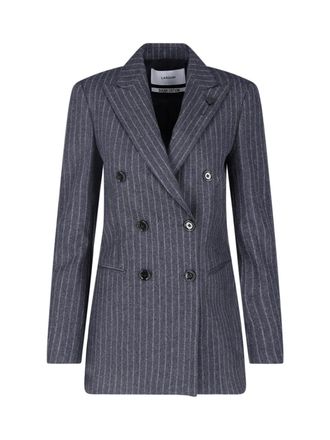 Lardini Double-Breasted Wool Blazer