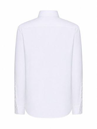 Burberry Womens Shirt White Poplin Cotton With Ekd Embroidery
