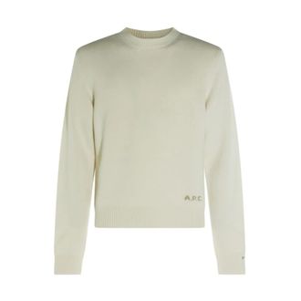 A.P.C. Edmond Rundhals Pullover - - Knitwear - Herren - Beige - L
