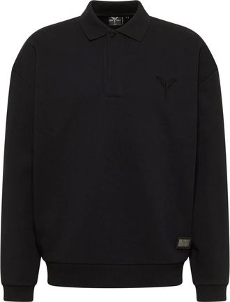 Carlo Colucci Homme, Sweatshirts et sweats &agrave; capuche, Noir, Taille: 2XL Oversize Polo SweaT-shirt - Carat 2.0