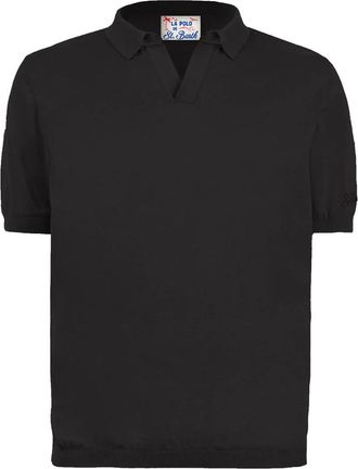 MC2 Saint Barth Homme, Tops, Noir, Taille: XL Sloan Knitted Polo