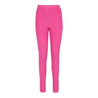 Balmain Strickleggings mit PB Labyrinthe Monogramm - - Trousers - Damen - Rosa - M