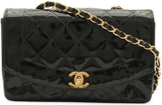 Chanel Pre-owned Sac bandouli&egrave;re en cuir Diana - Femme - Pre-owned - Noir - Taille: ONE Size