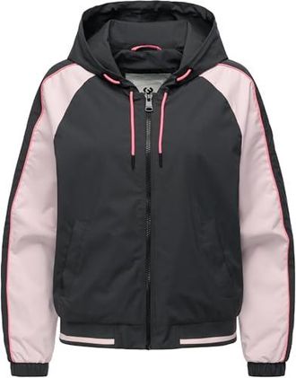 Ragwear Nicandra Sporty YOUMODO Veste de mi-saison l&eacute;g&egrave;re et respirante pour femme avec capuche Taille XS &agrave; 3XL, gris fonc&eacute;, XXL