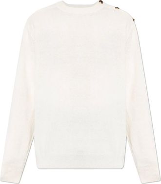 Balmain Homme, Pulls, Beige, Taille: L Classic Crew Neck